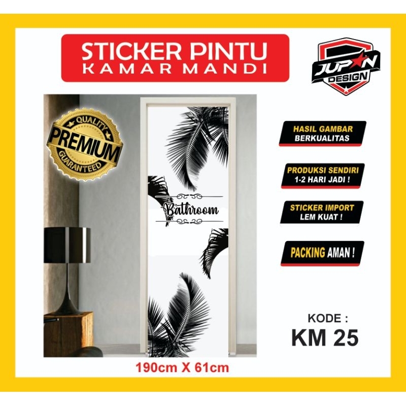 Jual Sticker pintu kamar mandi motif aesthetic hitam putih | Shopee ...