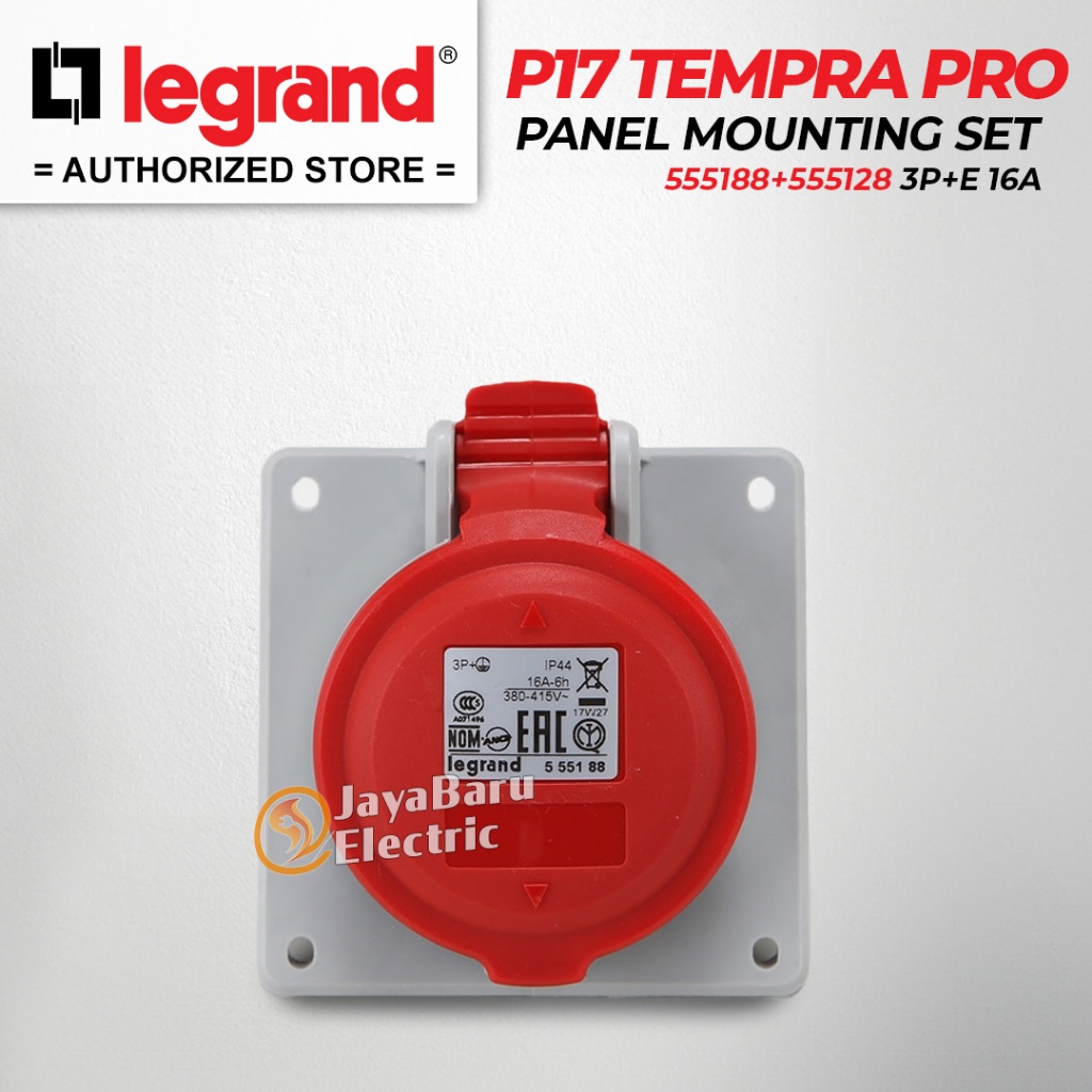 Jual Legrand Paket 1 Set Plug Panel Mounting Socket 3P+E / 4 Pin 4pin 16A IP44 555188 555128 ...