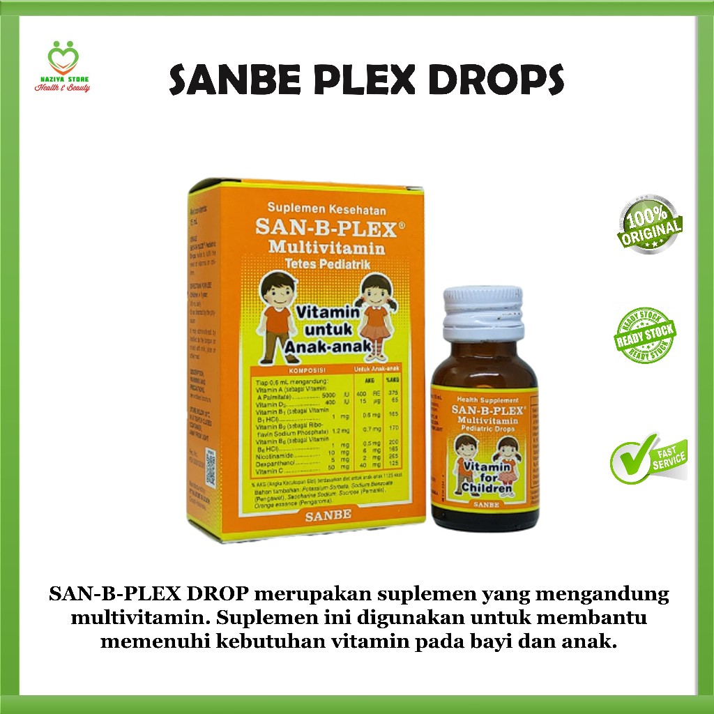 Jual SAN BE PLEK Multivitamin DROP 15 ML Vitamin penambah Nafsu Makan ...