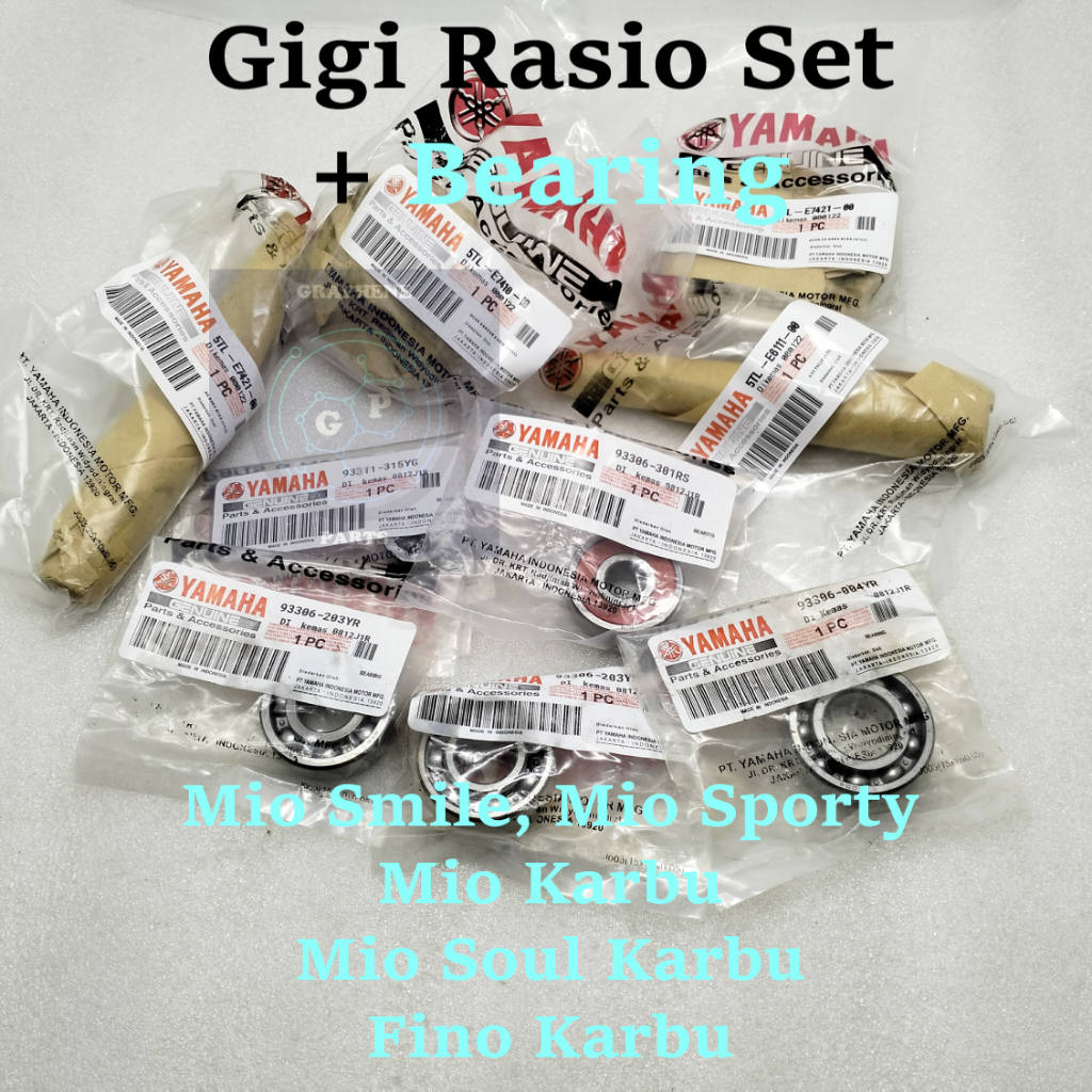Jual Gigi rasio set + bearing 5TL Yamaha Mio Smile Sporty Fino Soul ...