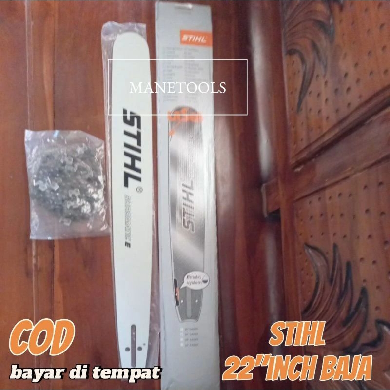 Jual (FREE BUSI )GUIDE BAR CHAINSAW STIHL 22" LASER 38T POTONG MESIN GERGAJI KAYU | Shopee Indonesia