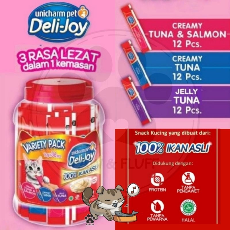 Jual Deli-Joy Creamy/Jelly Treat Snack Kucing 14g | Shopee Indonesia