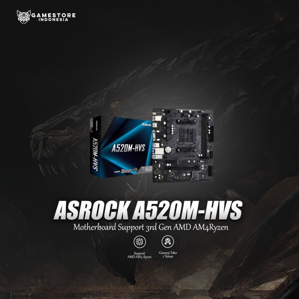 Jual ASRock A520M-HVS | Shopee Indonesia