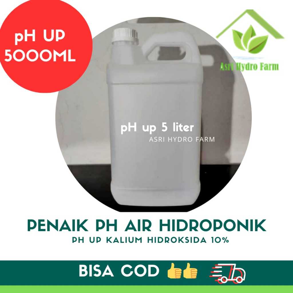 Jual 5 liter 500ml pH up penaik pH air baku hidroponik | Shopee Indonesia