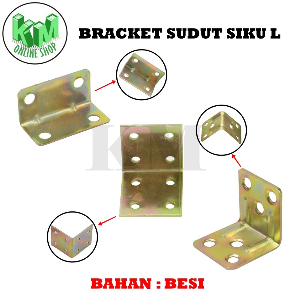 Jual Bracket Siku L Plat L Ambalan Penyangga Siku L Penyangga Besi ...