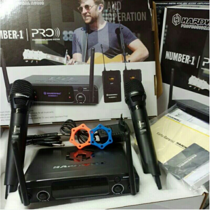 Jual Mic Wireless Hardwell Number 1 Pro ORIGINAL | Shopee Indonesia