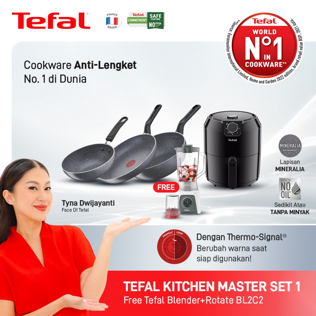 Jual [BEST DEAL] Tefal Big Kitchen Set - Wajan Anti Lengket / Blender ...