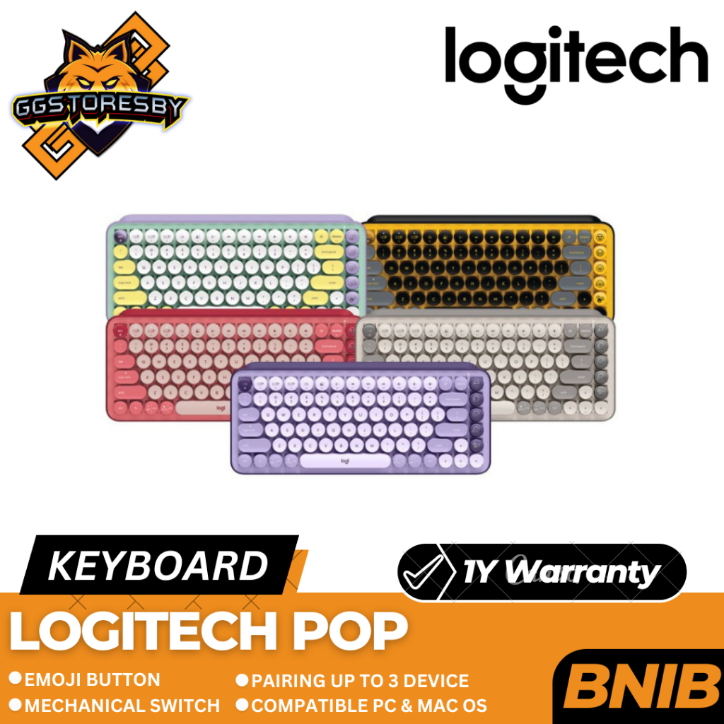 Jual Logitech Pop Keys Mechanical Wireless Keyboard | Shopee Indonesia