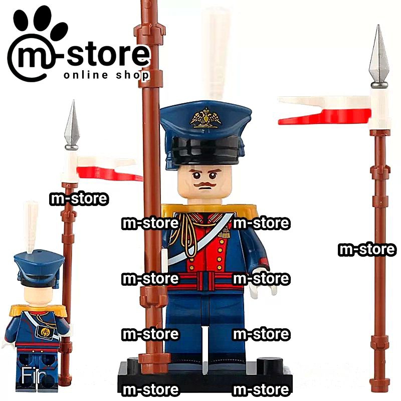 Jual brick russian guard uhlan military army soldier mini toy figure ...