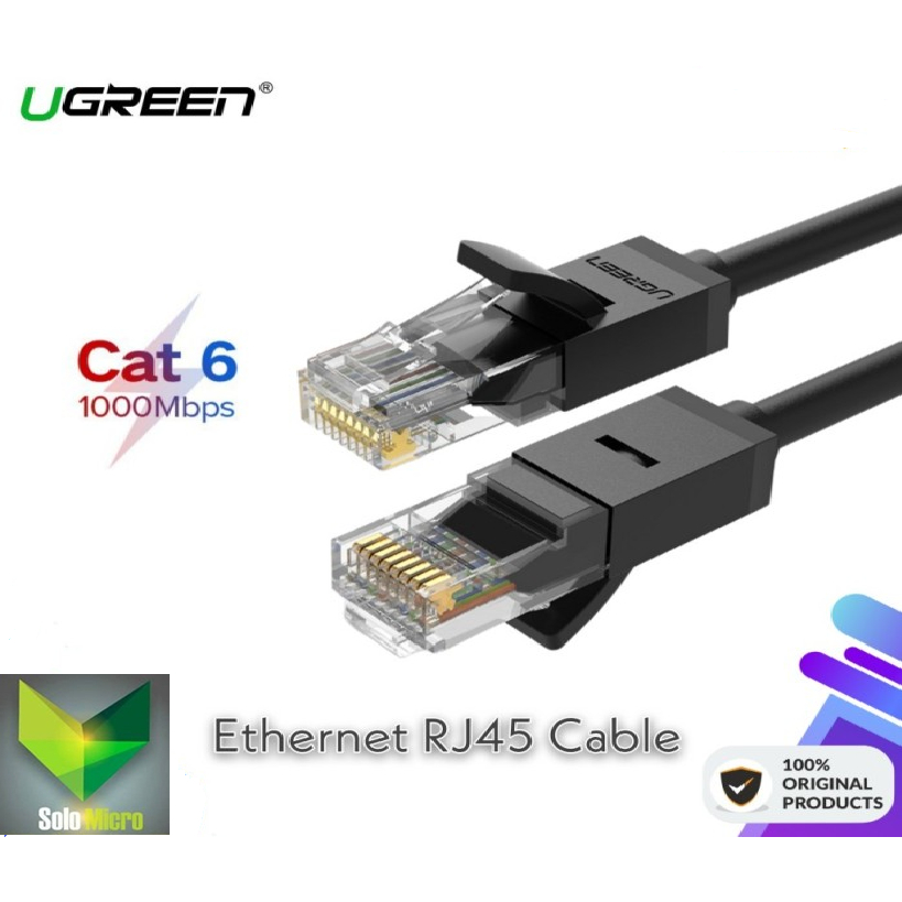 Jual UGREEN Kabel Ethernet Internet RJ45 LAN CAT6 Flat Gigabit 2M 50192 ...