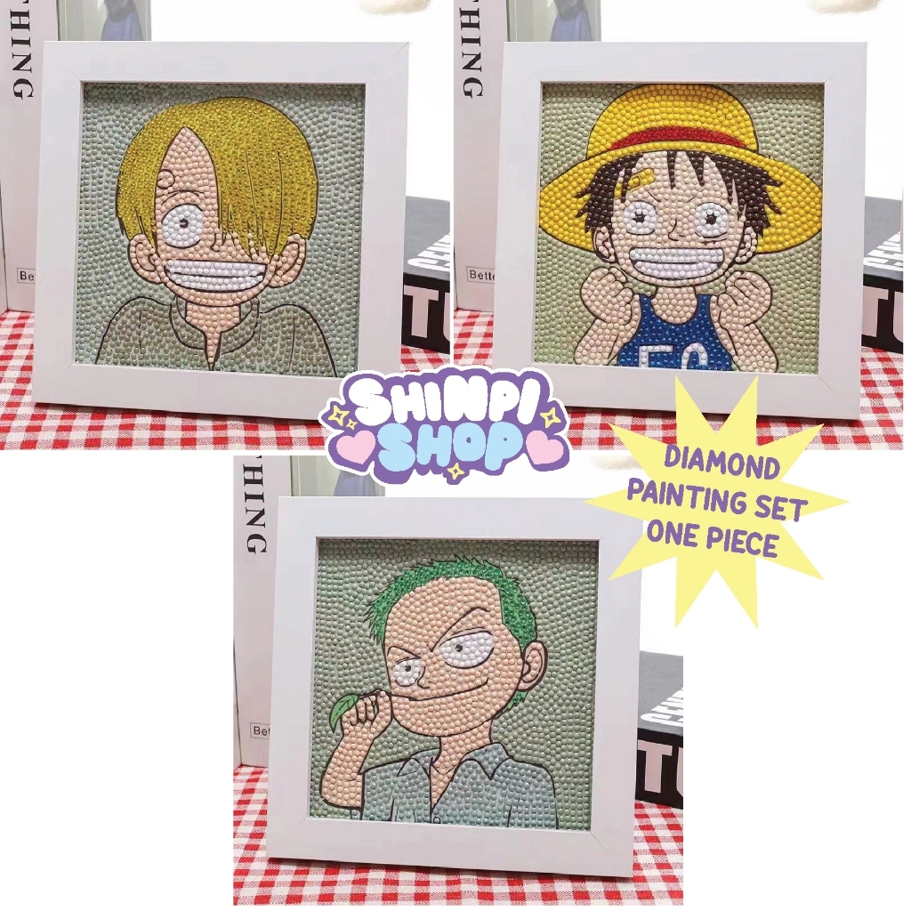 Jual ONE PIECE Diamondpainting set lengkap Mainan Anak DIY Diamond ...