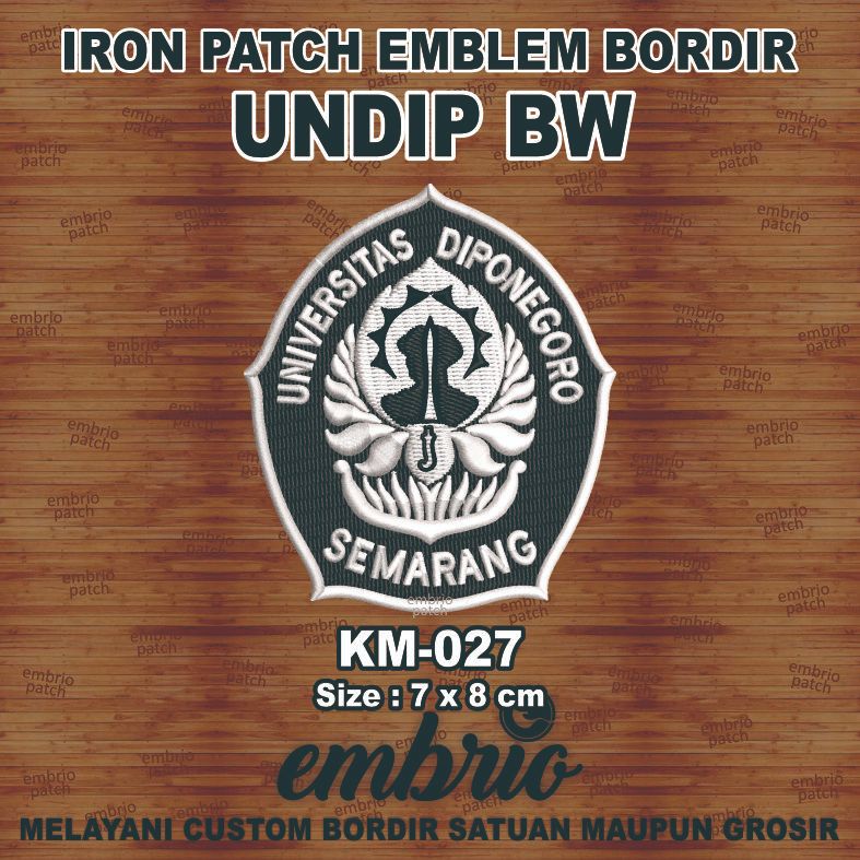 Jual KM-027 Emblem bordir logo UNDIP patches Universitas Diponegoro ...