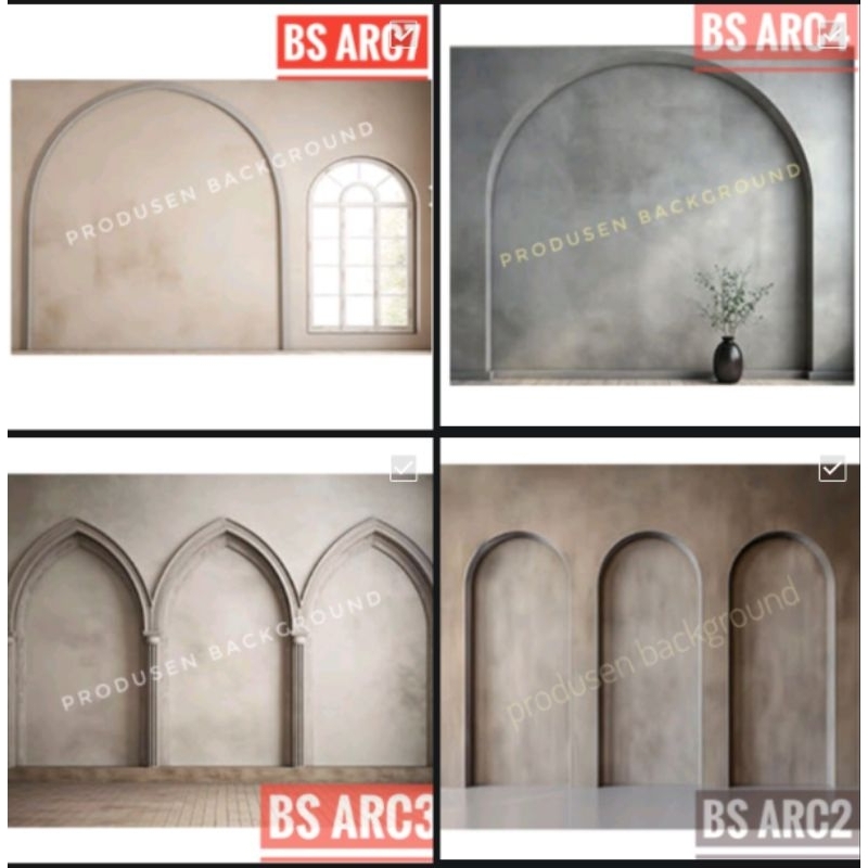 Jual Kain Background 3x2,3m dan 3x4m Konsep Arch Dinding Studio Foto ...