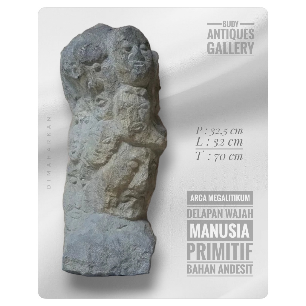 Jual Arca Kuno Megalitikum Motif 8 Wajah Primitif | Shopee Indonesia