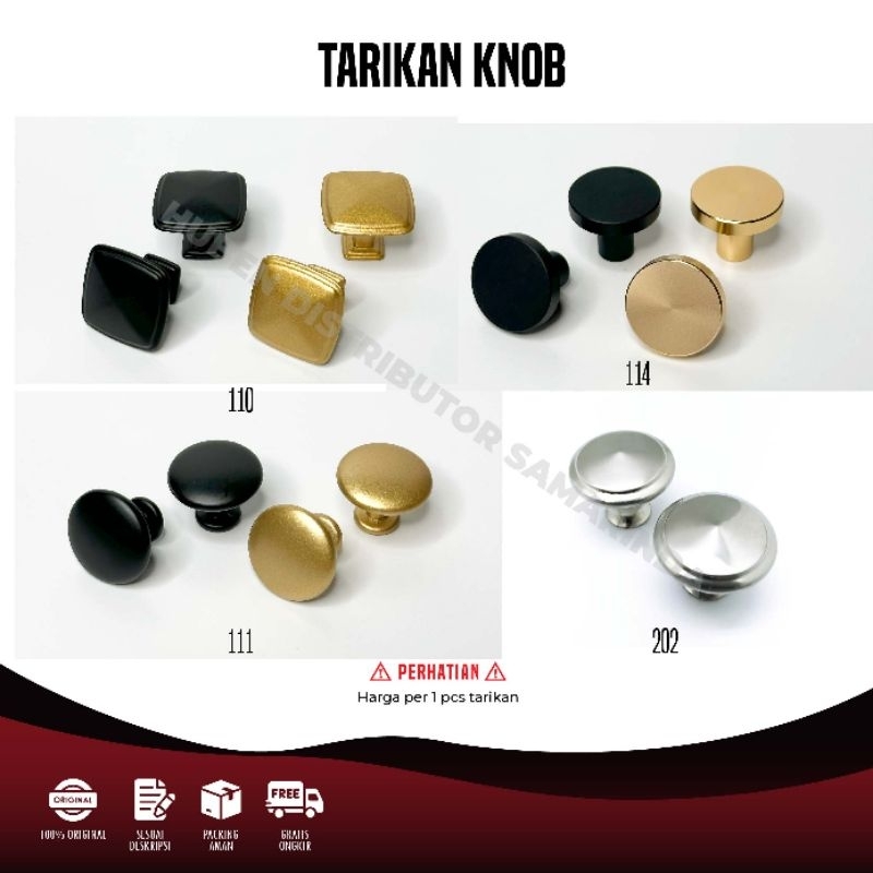 Jual Handle Tarikan Hitam Gold Laci Hitam Minimalis Bulat Gagang Knob ...