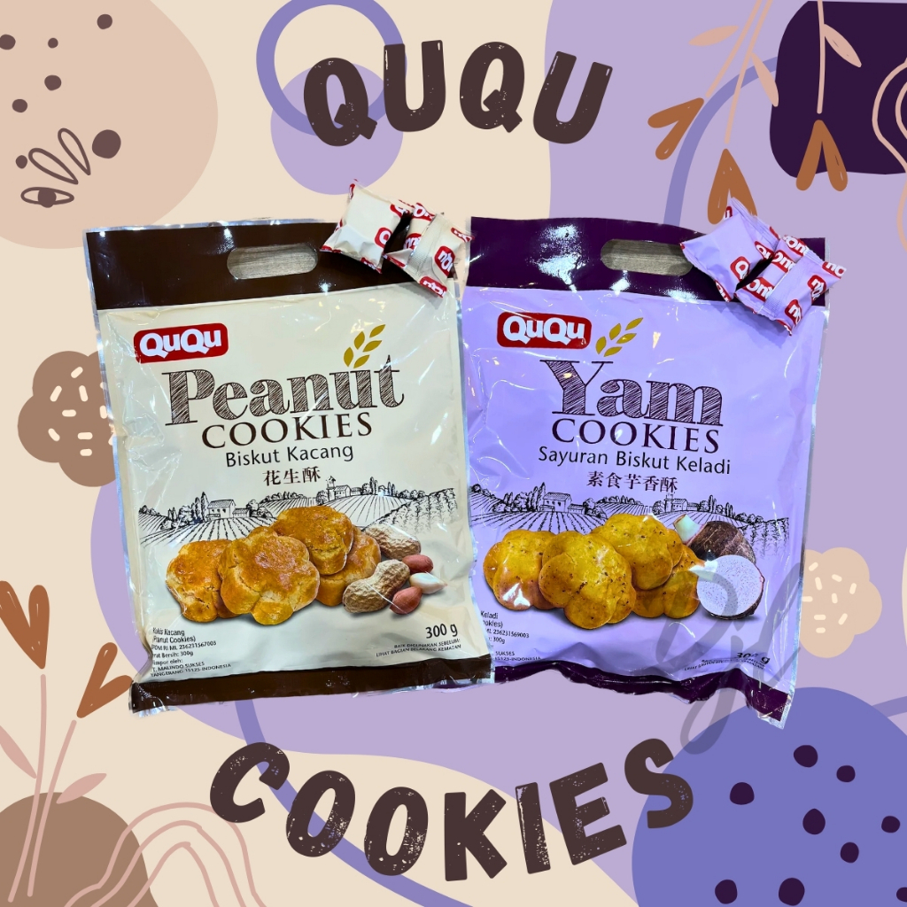 Jual Ququ Yam Cookies Peanut Cookies Pea Cookies - Biskuit Keladi ...