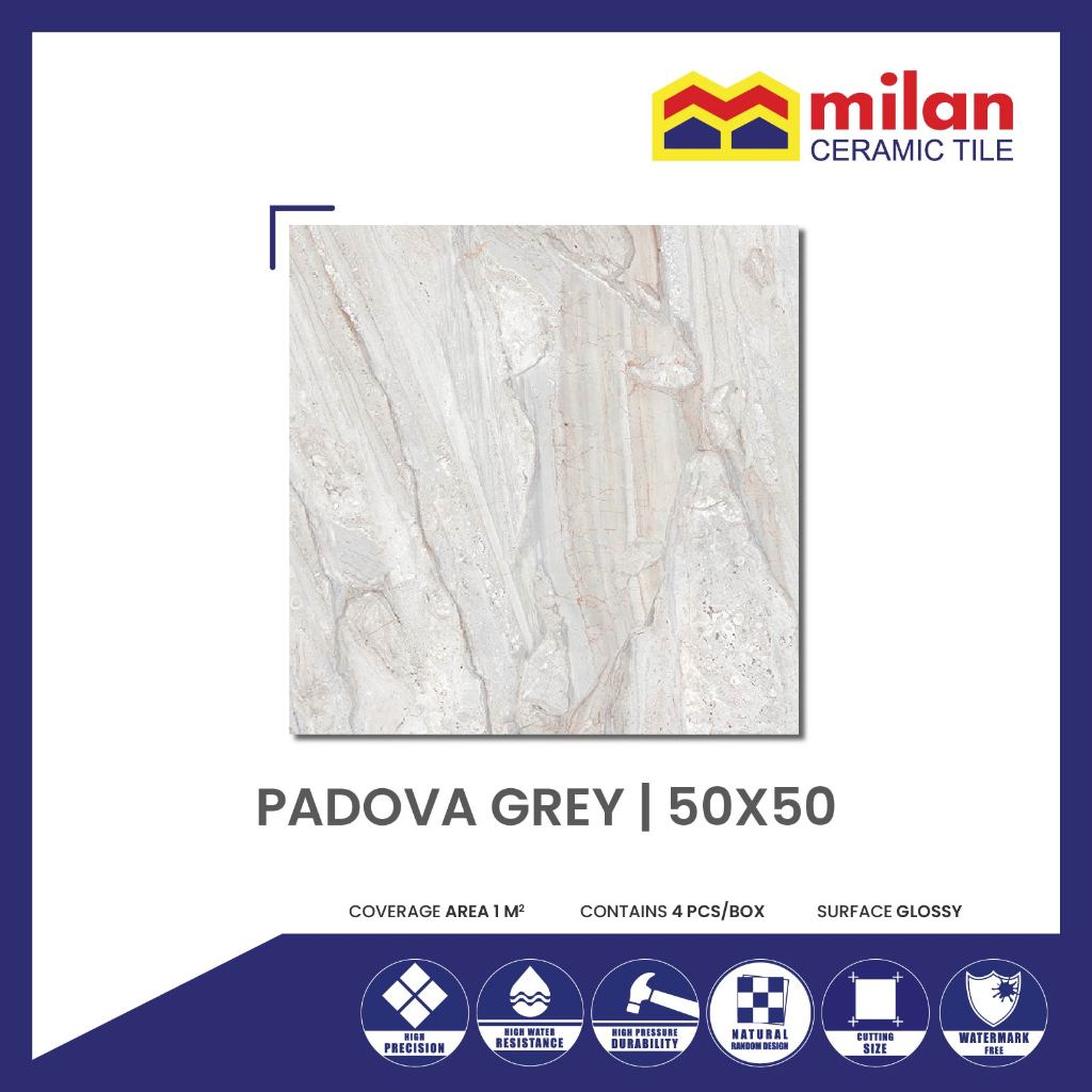 Jual MilanTiles - MILAN Padova Grey 50x50 cm | Shopee Indonesia