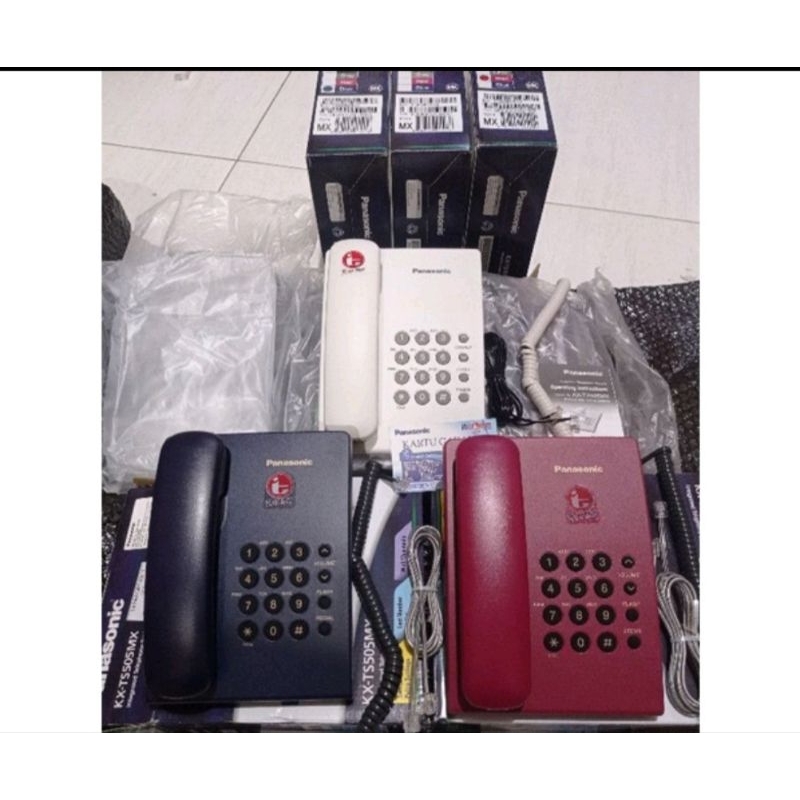 Jual PESAWAT TELEPON PANASONIC KX-TS505 BARU PUTIH CUCI GUDANG | Shopee Indonesia