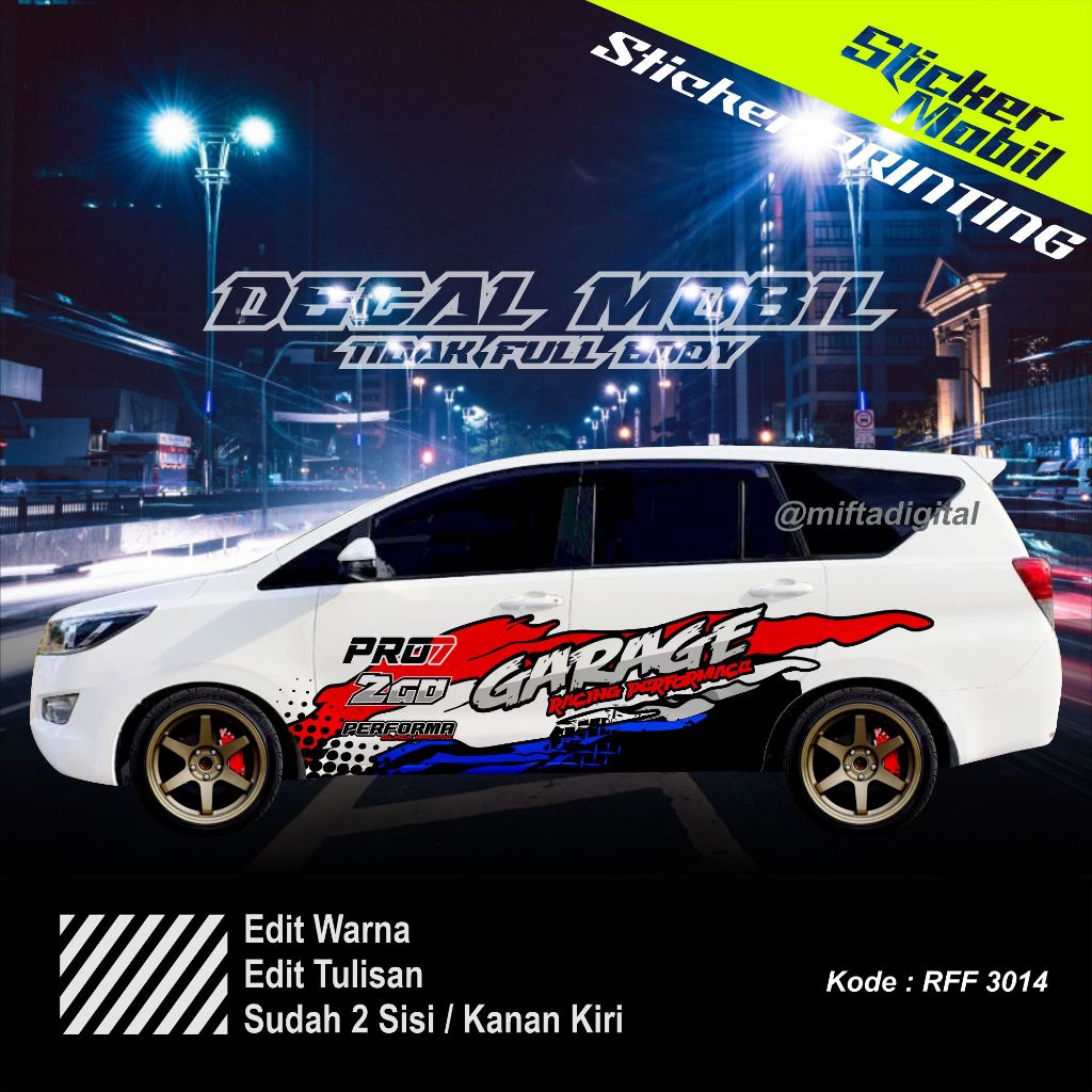 Jual Striping Mobil Fortuner, Pajero, Navara, Panther, Kijang, Innova ...