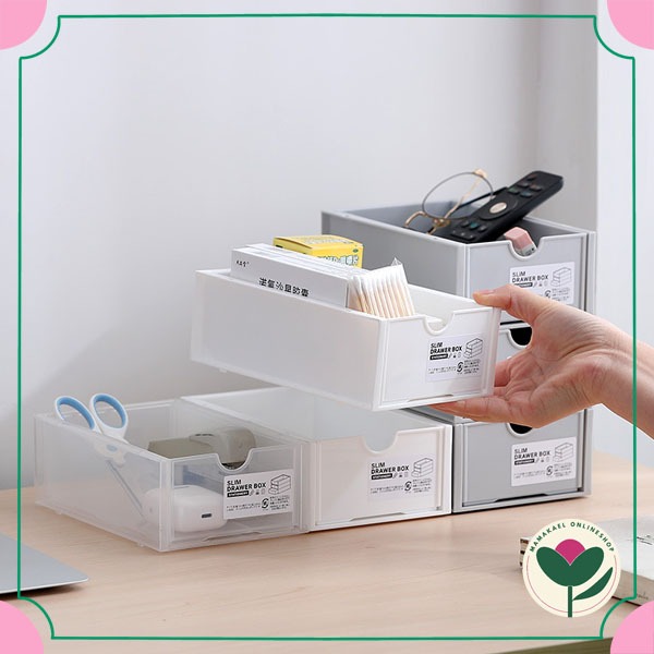 Jual Slim drawer box storage desktop organizer rak penyimpanan laci ...