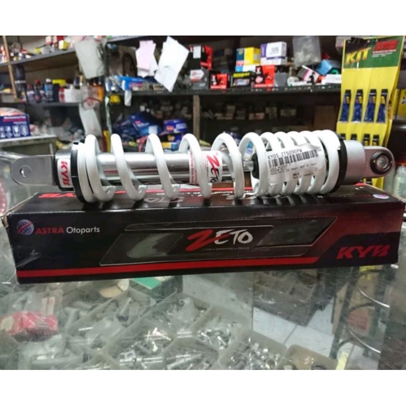 Jual SHOCK BELAKANG VARIO 125,BEAT FI ORIGINAL KYB ZETO ASTRA OTOPARTS KYOS-ZT5090PW PUTIH ...