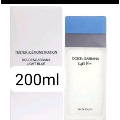 Jual ORIGINAL PARFUM DOLCE GABBANA LIGHT BLUE TESTER EDT 200ml | Shopee ...