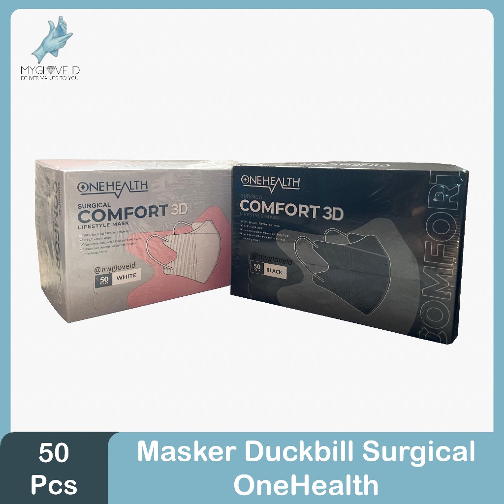 Jual Masker Duckbill Surgical Medis 3 Ply 3D Comfort OneHealth | Shopee ...