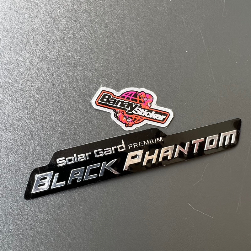 Jual Emblem Emboss SOLAR GARD PREMIUM BLACK PHANTOM | Shopee Indonesia