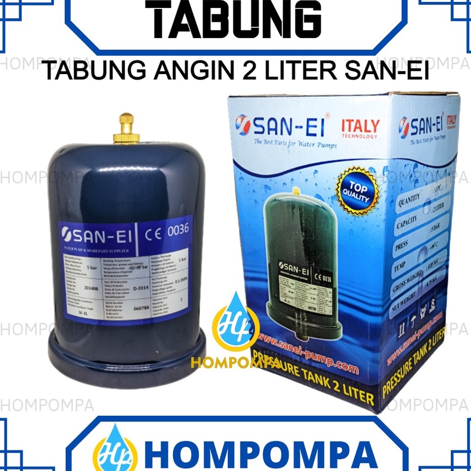 Jual Pj TANGKI TABUNG ANGIN 2 LITER SANEi Drat 12 PRESSURE TANK POMPA AIR | Shopee Indonesia
