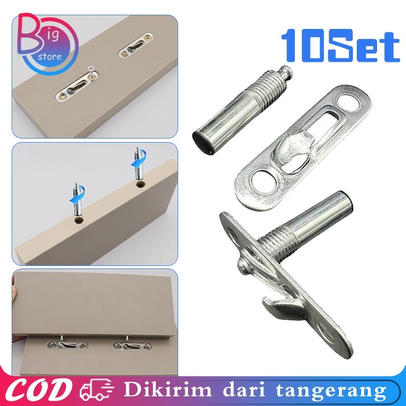 Jual Isi 10set Baut Knock Down Furniture Konektor Rak Kayu Minifix Baut Knock Down Knockdown ...