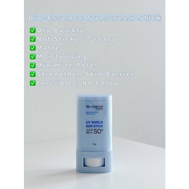 Jual Bio Essence Bio-Water UV Shield Sun Stick SPF50+ PA++++ 15 gram ...