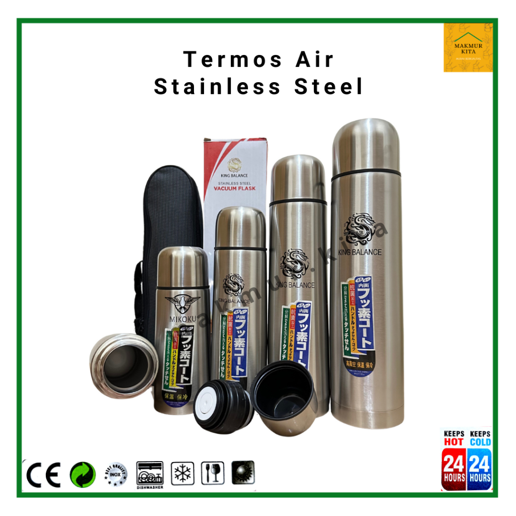 Jual Termos Air Panas Dingin 1000 ml Stainless Steel / Termos Kapsul ...