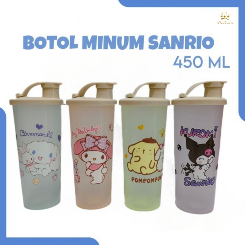 Jual Botol Tempat Air Minum Sanrio 450 ml Karakter Kuromi Cinnamoroll ...