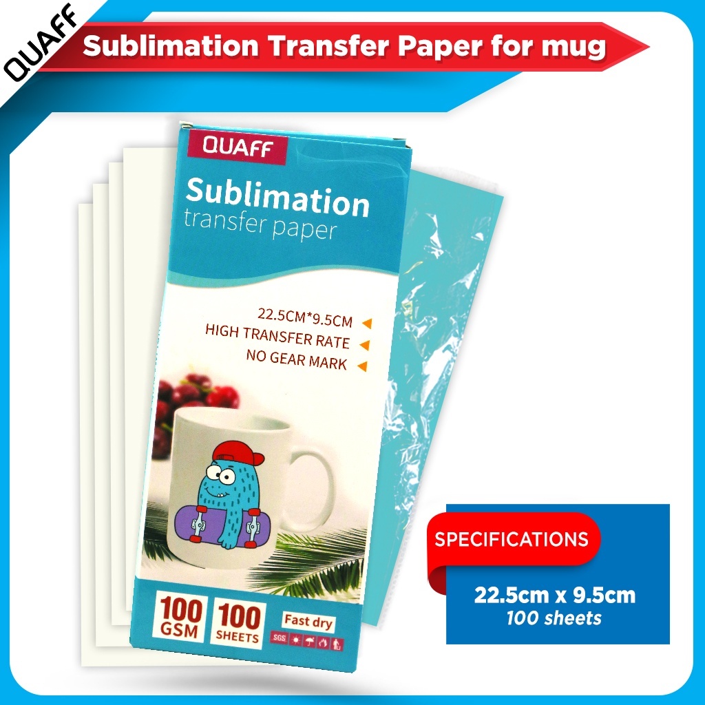 Jual Kertas Sublimasi 100gsm untuk Mug 100 lembar - Cepat Kering (22 ...