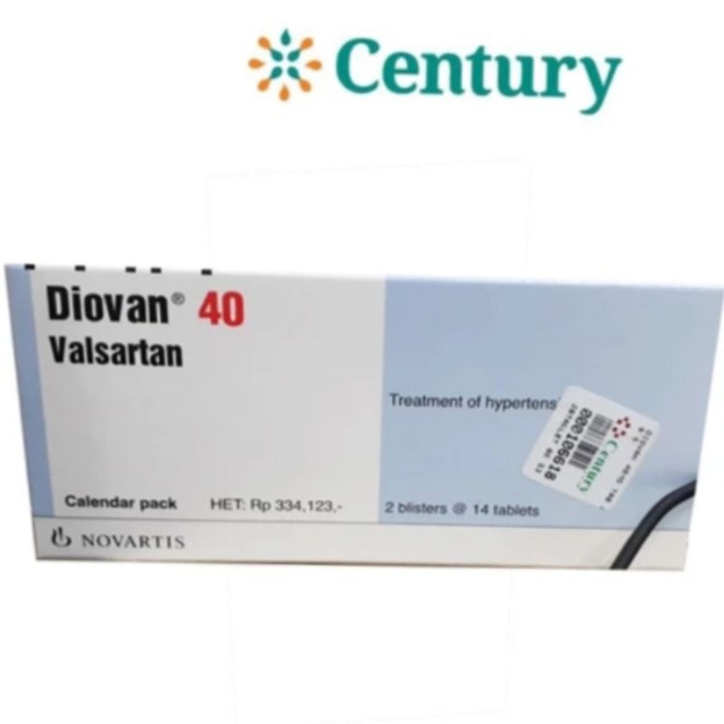 Jual DIOVAN 40MG 1 STRIP 14 TABLET / VALSARTAN / HIPERTENSI / JANTUNG ...