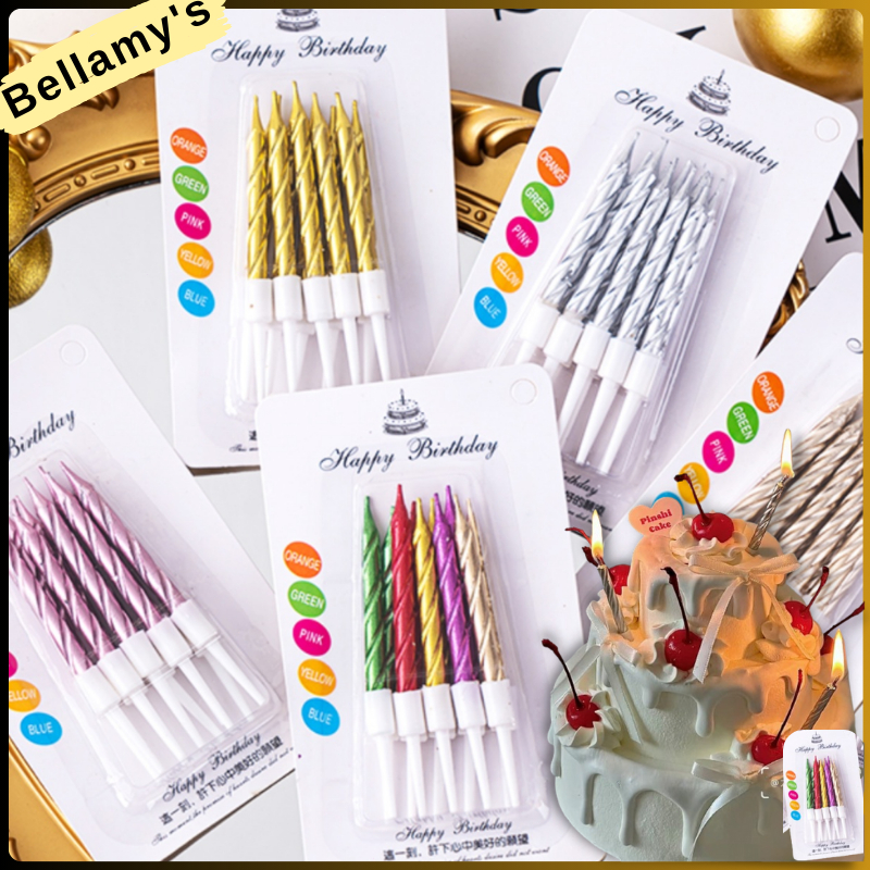 Jual COD ️ 5Pcs/Set Lilin Panjang Spiral Pastel Macaron / Lilin Korea ...