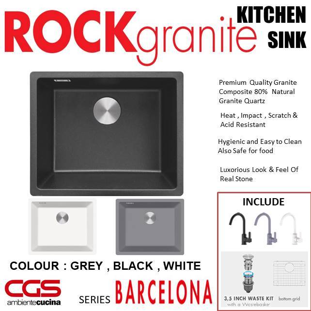 Jual KITCHEN SINK GRANITE ( CGS rock granite) BARCELONA SERIES | Shopee ...