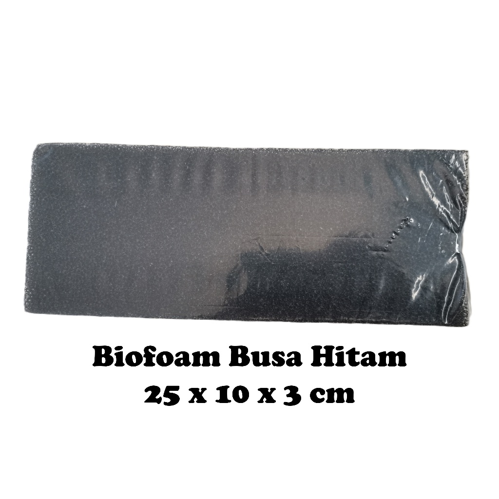 Jual Busa Filter Hitam Biofoam Bio foam Kapas Filter Hitam 25x10x3 cm ...