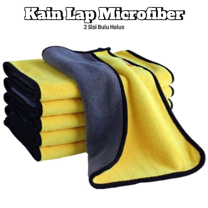 Jual Kain Lap Microfiber 25x25 30x30 30x40 Mobil Motor / Lap Kaca Meja ...