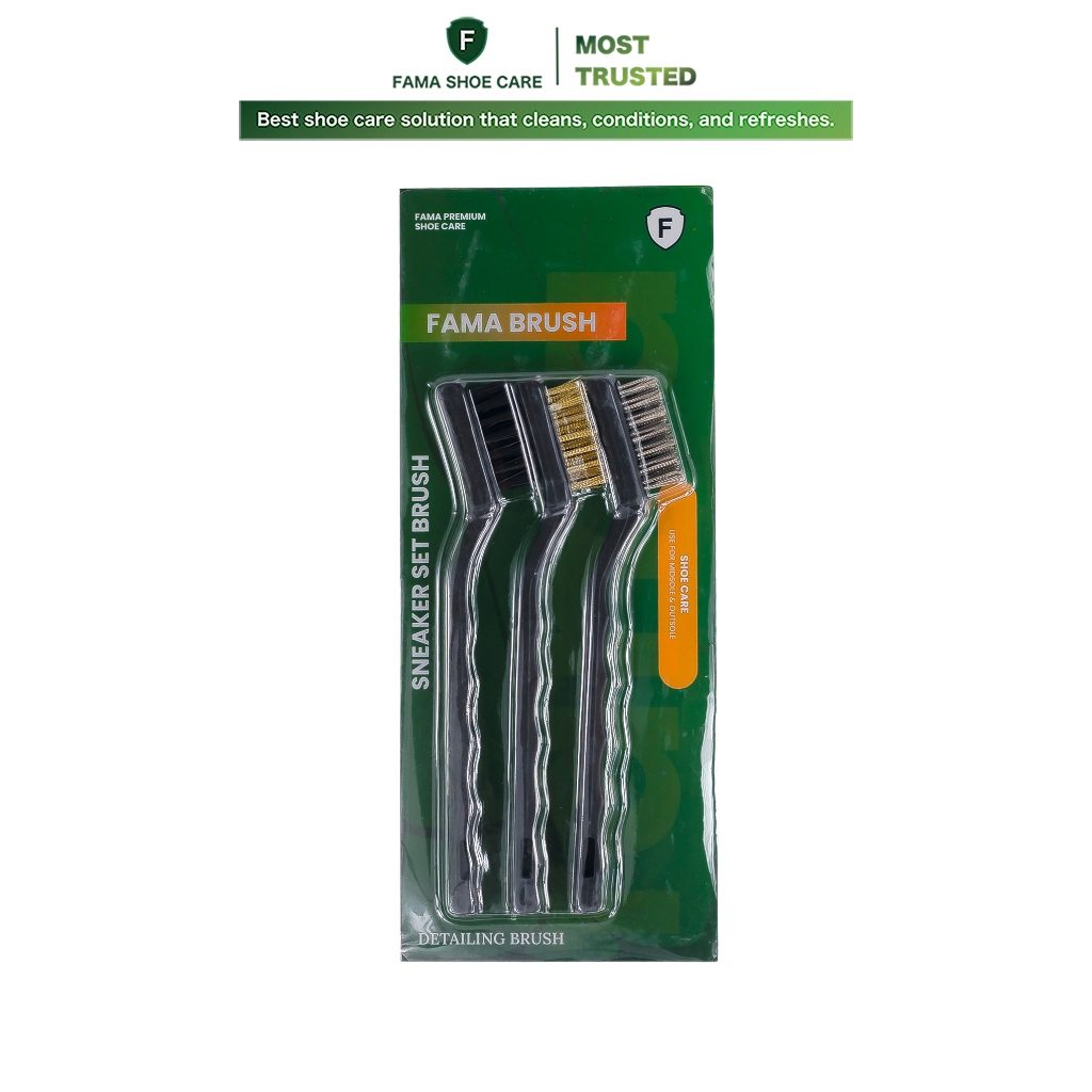 Jual Fama Shoe Care-Sikat Kawat Set Isi 3 - Sikat Midsole-Sikat Insole ...