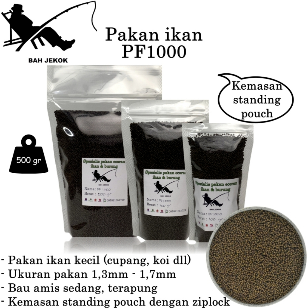 Jual Pelet PF1000 Pakan Ikan Hias Kecil Bibit Cupang Koi Guppy Tertra Kura Kura Kolam & Akuarium ...