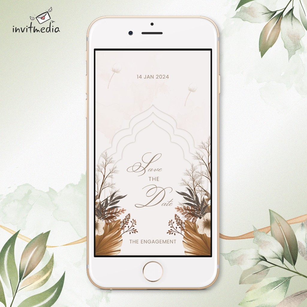 Jual Video Undangan Digital Lamaran Tema Islamic Floral 1 / Pertunangan ...