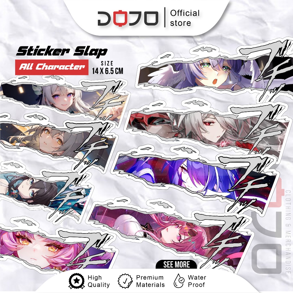 Jual Sticker VINYL anime Honkai Star Rail HSR Warning motor mobil ...