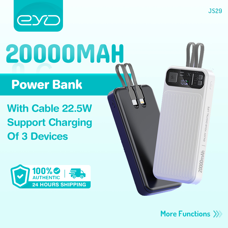 Jual EYD Powerbank 20000mAh/22.5W Fast Charging LED Power Display 4 ...