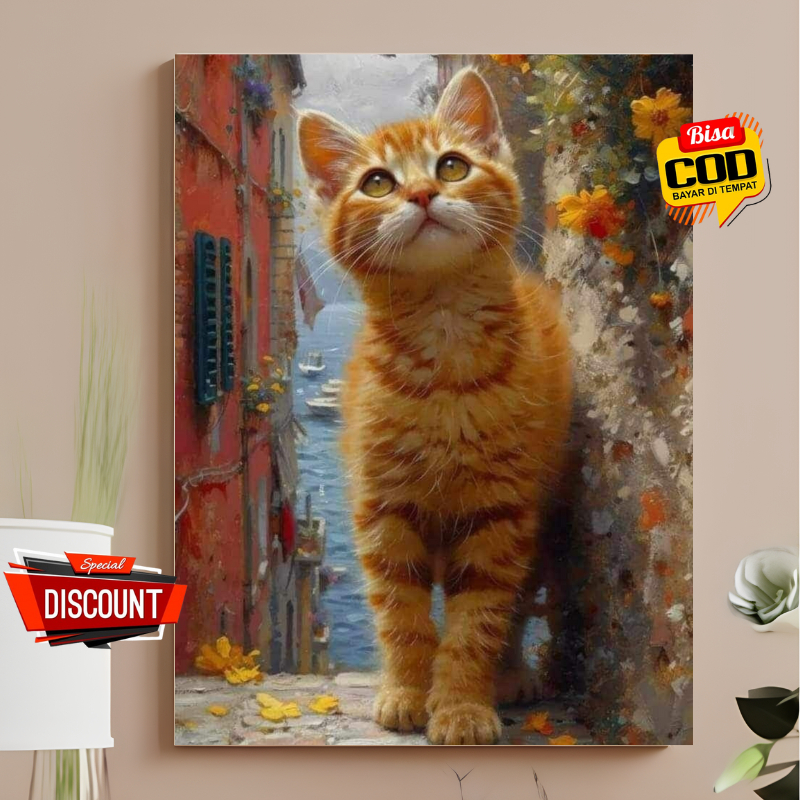 Jual Poster Kucing Lucu Hiasan Dinding Aesthetic Bahan Papan MDF ...