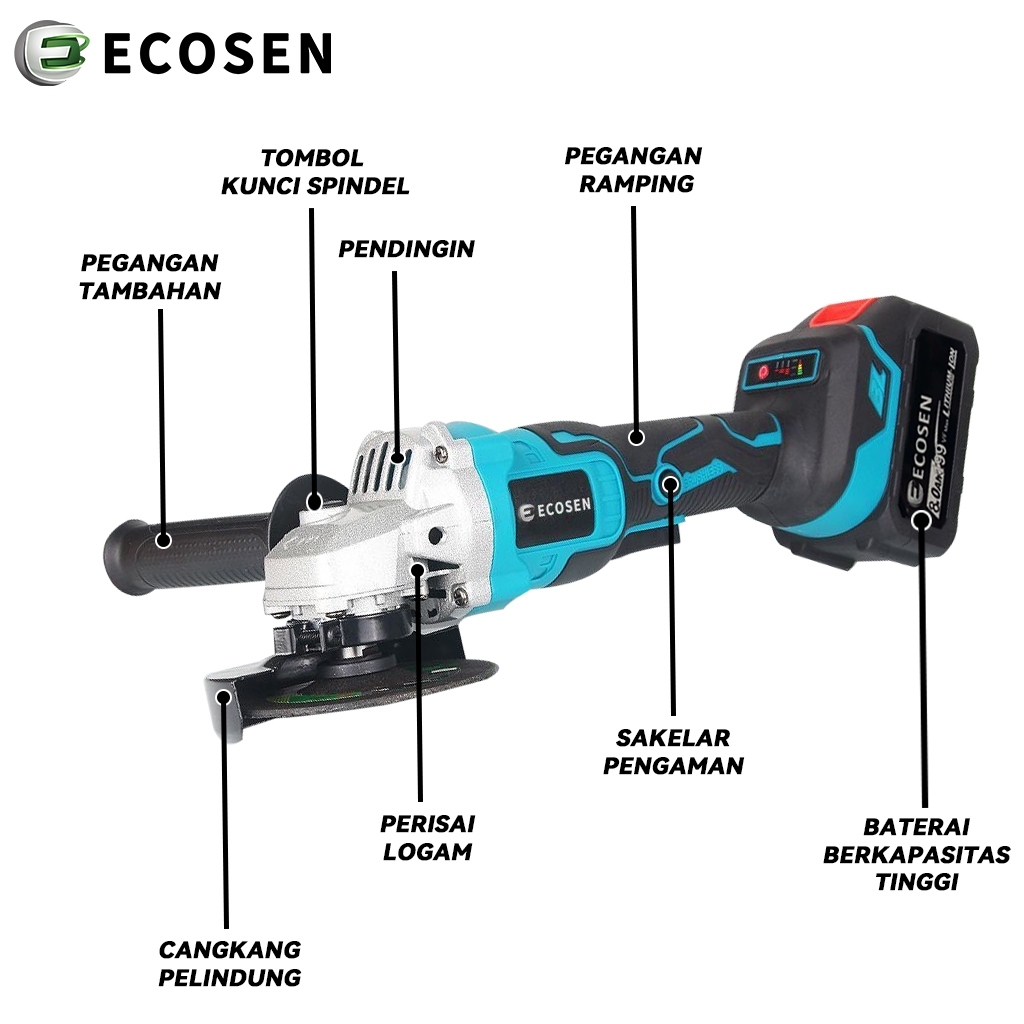 Jual Gerinda Baterai Brushless 4Inch 1000W Mesin Gerinda Baterai Tangan ...