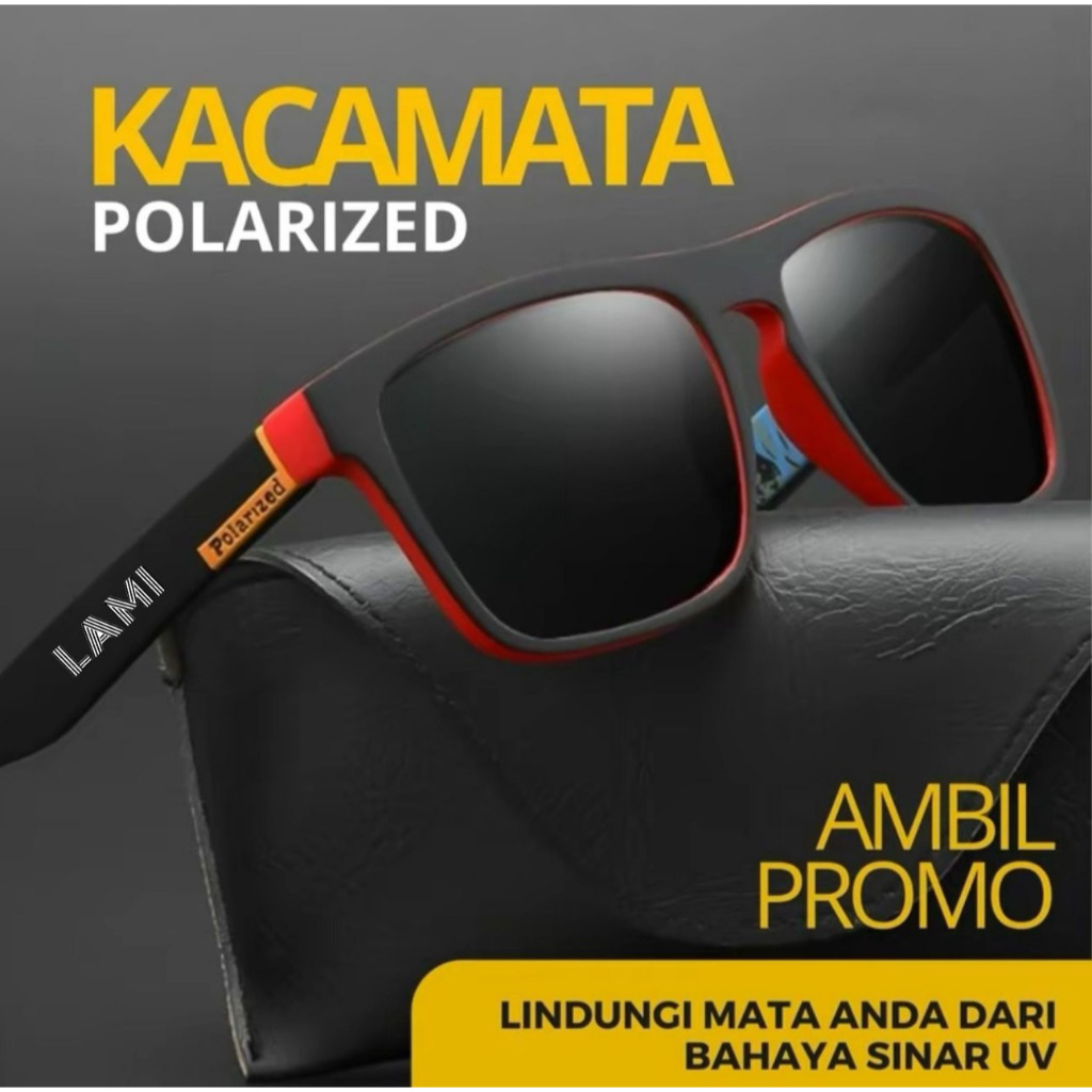 Jual Kacamata Hitam Pria Aviation HD Polarized UV400 Anti Silau Cahaya Matahari | Shopee Indonesia