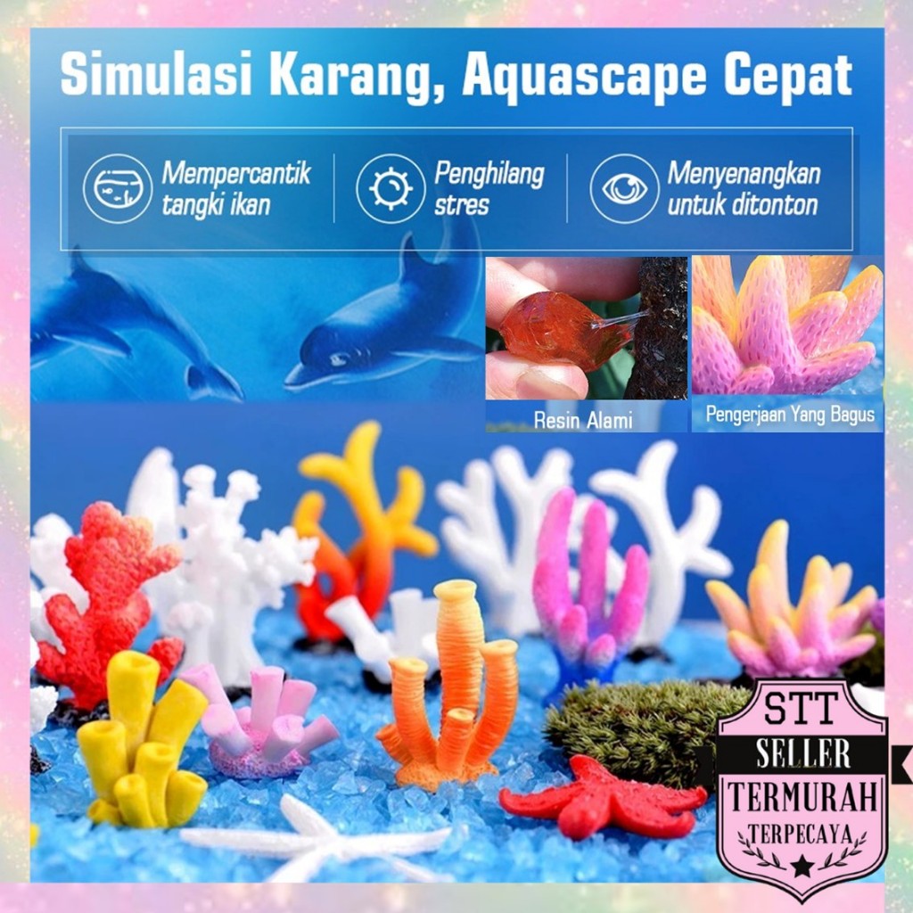 Jual STT Hiasan Aquarium Model Terumbu Karang Artificial Coral Fish ...