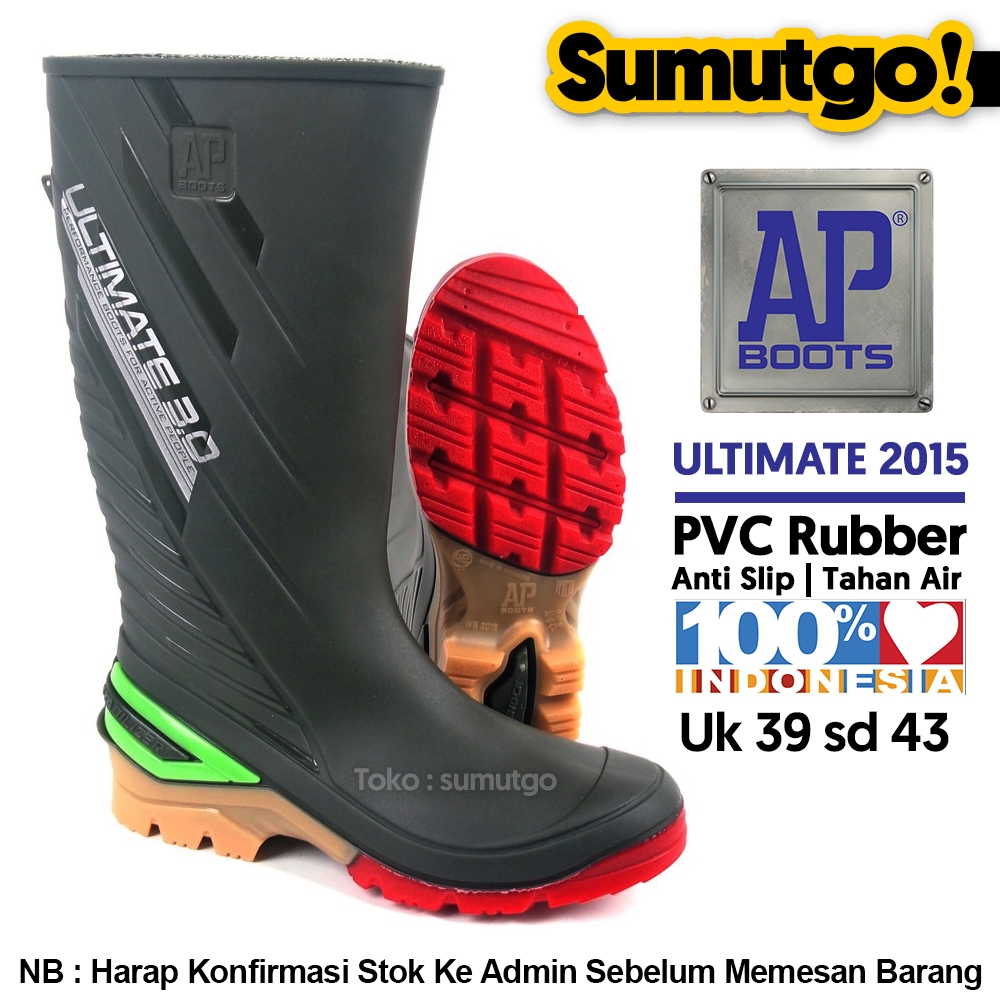 Jual AP Boots Ultimate 2015 Hijau Sepatu Karet PVC Boot Keren Hujan ...