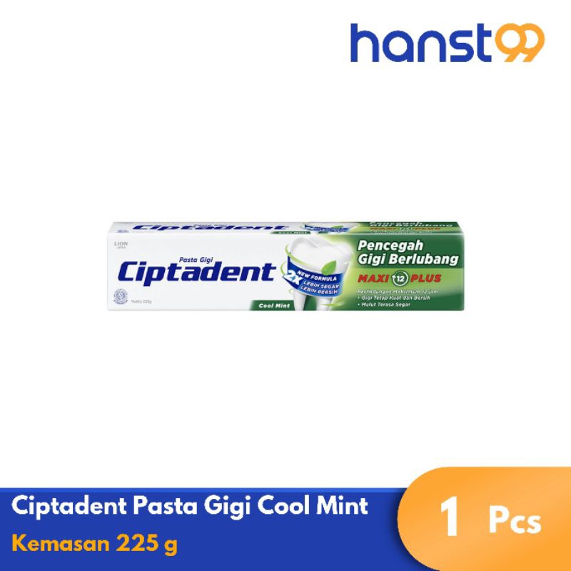 Jual Ciptadent Pasta Gigi Cool Mint Kemasan 225g | Shopee Indonesia